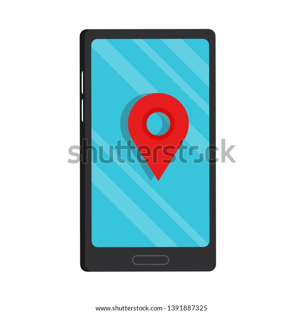 Phone Location Vector Wallpaper White Background Stock Vector (Royalty ...
