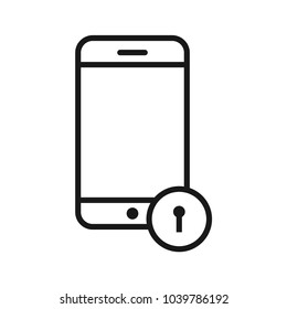 Phone Lock Icon Stock Vector (Royalty Free) 1039786192 | Shutterstock
