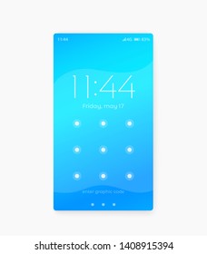 Phone Lock Screen Ui Design Stock Vector (Royalty Free) 1408915394 ...