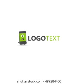 Phone Logo Smart Phone Monster Vector: vector de stock (libre de ...