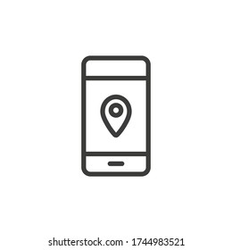 Phone Map Pin Icon Locationnavigation Sign Stock Vector (Royalty Free ...