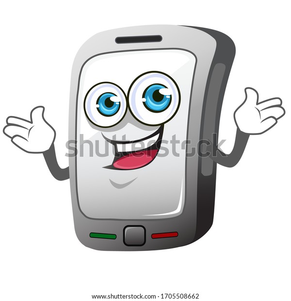 Phone Mascot Cartoon Vector Stock Vector (Royalty Free) 1705508662 ...
