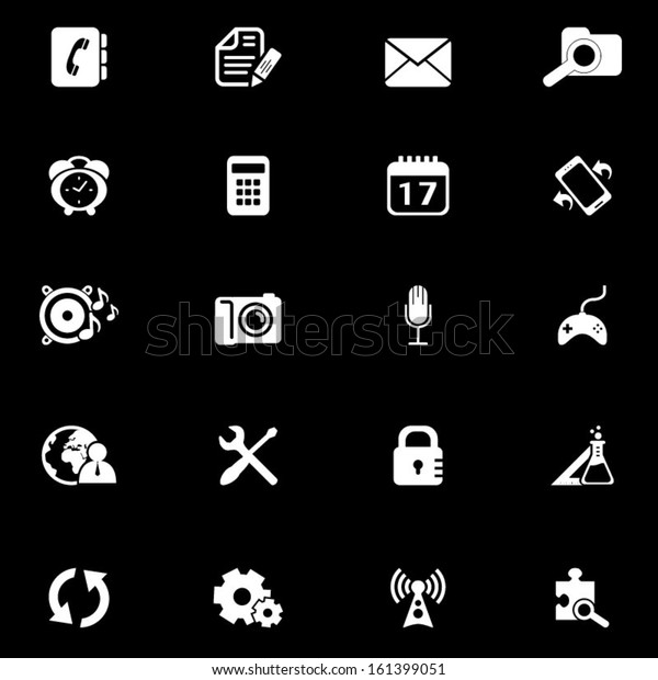 Phone Menu Symbols Stock Vector (Royalty Free) 161399051 | Shutterstock