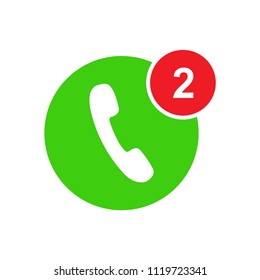 Phone Miss Call Icon Vector Stock Vector (Royalty Free) 1119723341 ...