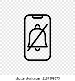 Phone Mute Notification No Sound Simple Stock Vector (Royalty Free ...