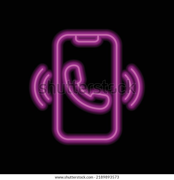 Phone Notification Call Simple Icon Vector Stock Vector (Royalty Free ...