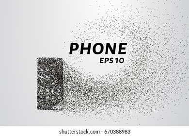 Phone Particles Smartphone Consists Small Circles Stock Vector (Royalty ...