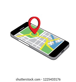 Phone Pin Location Illustration Vector Stock Vector (Royalty Free ...