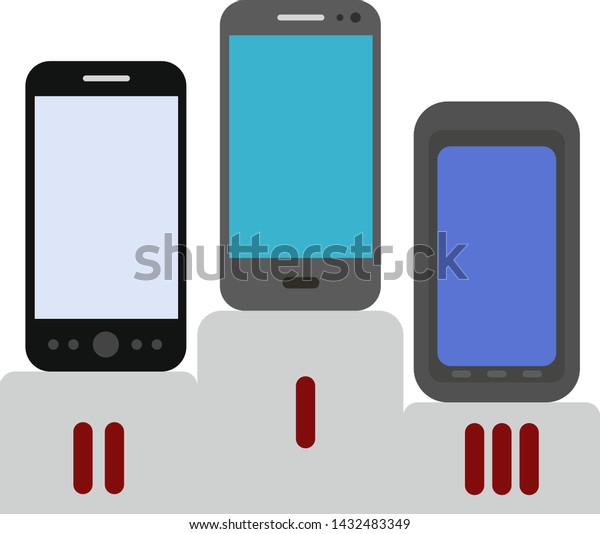Phone Range Isolated On White Background Stock Vector (Royalty Free ...