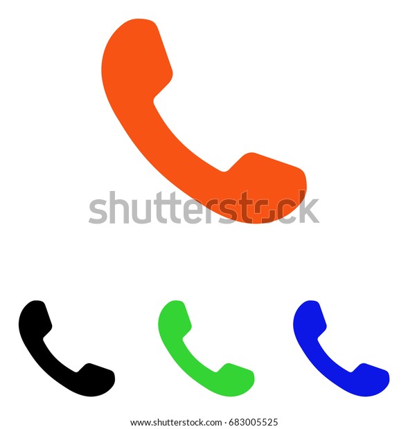 Phone Receiver Vector Pictogram Illustration Style Stock Vector ...