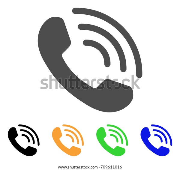 Phone Ring Vector Pictograph Style Flat Stock Vector (Royalty Free ...