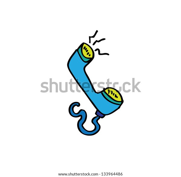 Phone Ringing Cartoon Doodle Stock Vector (Royalty Free) 133964486 ...