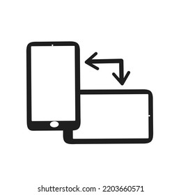 Phone Rotation Icon Simple Design Rotate Stock Vector (Royalty Free ...
