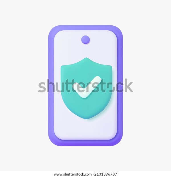 Phone Safety Sign 3d Vector Icon Stock Vector (Royalty Free) 2131396787 ...