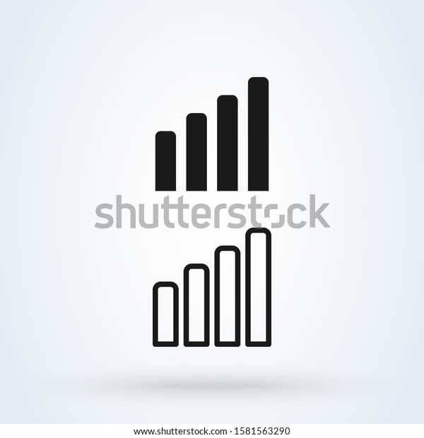 Phone Signal Bar Simple Vector Modern Stock Vector (Royalty Free ...