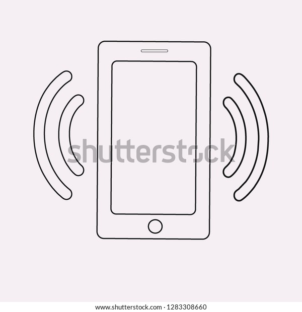 Phone Signal Vector Icon Stock Vector (Royalty Free) 1283308660 ...