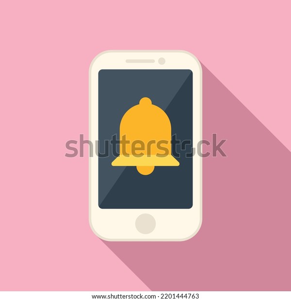 Phone Sound Bell Icon Flat Vector Stock Vector (Royalty Free ...
