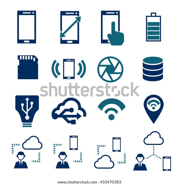 Phone Specification Icon Set Stock Vector (Royalty Free) 450470383 ...