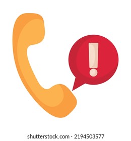 Phone Speech Bubble On White Background Stock Vector (Royalty Free ...