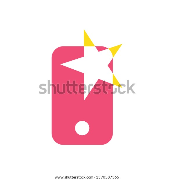 Phone Star Logo Design Template Stock Vector (Royalty Free) 1390587365 ...