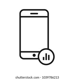 Phone Statistics Icon Stock Vector (Royalty Free) 1039786213 | Shutterstock