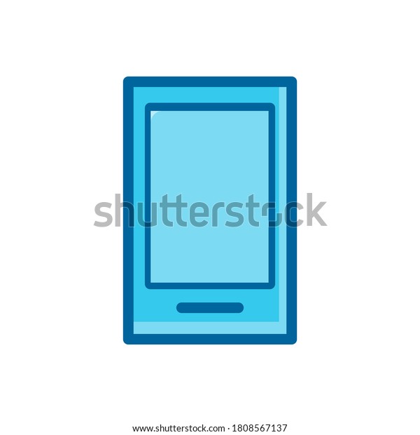 Phone Symbol Blue Color Vector Illustration Stock Vector (Royalty Free ...