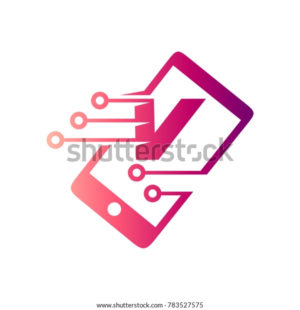 Phone Tech Letter V Initial Logo Stock Vector (Royalty Free) 783527575 ...