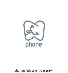 Phone Tooth Dental Simple Vector Stock Vector (Royalty Free) 796816594 ...