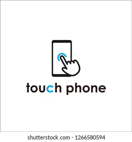 Phone Touch Logo Designs Stock Vector (Royalty Free) 1266580594 ...