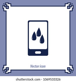 Phone Water Drops Vector Icon Stock Vector (Royalty Free) 1069533326 ...