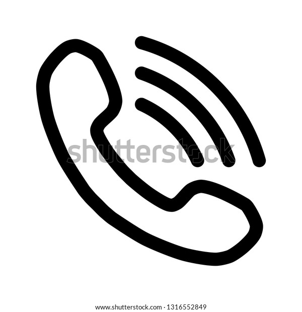 Phone Waves Symbol Icon Black Simple Stock Vector (Royalty Free ...
