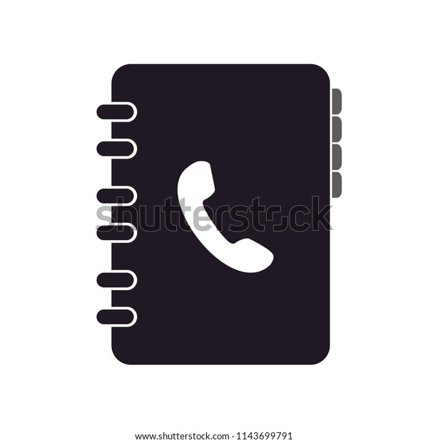 Phonebook Icon Vector Phonebook Label Icon Stock Vector (Royalty Free ...
