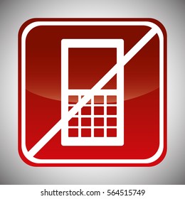 Phones Forbidden Icon Image Vector Illustration Stock Vector (Royalty ...