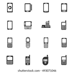 Smartphone Icons Mono Vector Symbols Stock Vector (Royalty Free ...