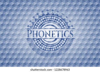 Phonetics Blue Badge Geometric Background Stock Vector (Royalty Free ...