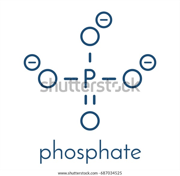 Phosphate Anion Chemical Structure Skeletal Formula Stock Vector ...