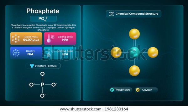 Phosphate Properties Chemical Compound Structure Stock Vector (Royalty ...