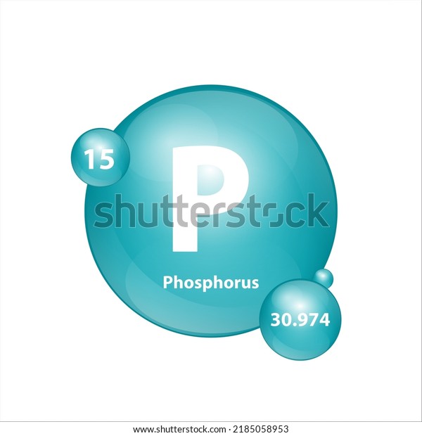 Phosphorus P Icon Structure Chemical Element Stock Vector (Royalty Free ...