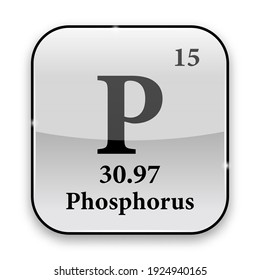 Phosphorus Symbolchemical Element Periodic Table On Stock Vector ...