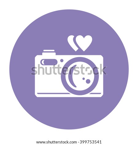 Photo Camera Heart Vector Icon Color Stock Vector (Royalty Free ...