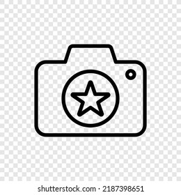 Photo Camera Star Simple Icon Vector Stock Vector (Royalty Free ...