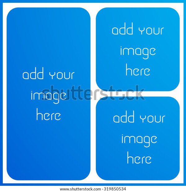 Photo Collage Frame Empty Frame Places Stock Vector (Royalty Free ...