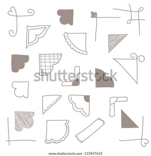 Photo Corners Set Stock Vector (Royalty Free) 133947632 | Shutterstock