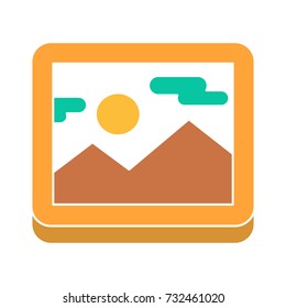 Photo Flat Icon Stock Vector (Royalty Free) 732461020 | Shutterstock