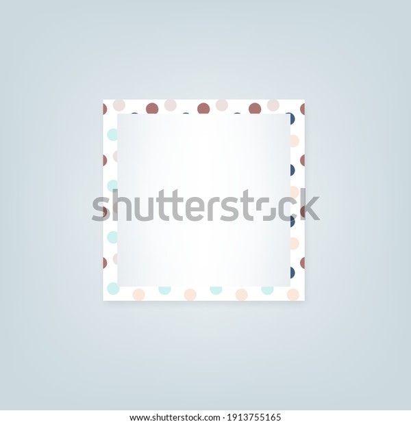 Photo Frame Colorful Dots Border Vector Stock Vector (Royalty Free ...