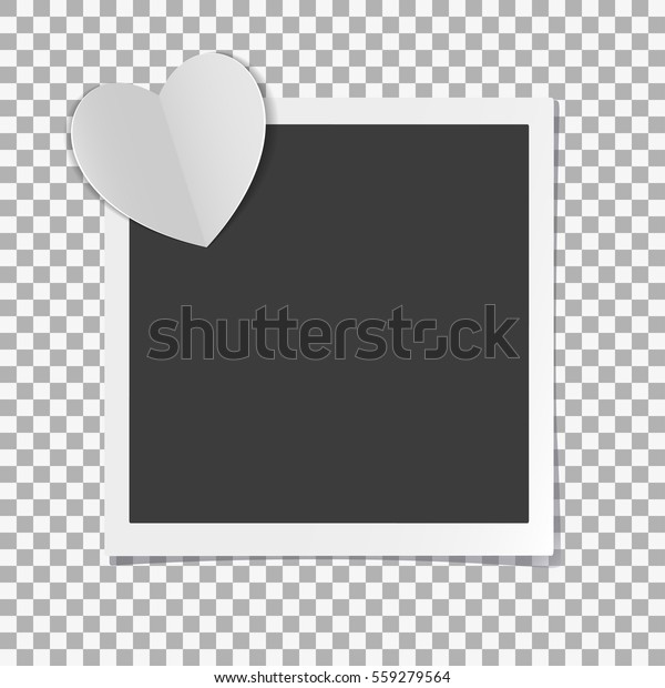 Photo Frame Heart Shadow On Background Stock Vector (Royalty Free ...