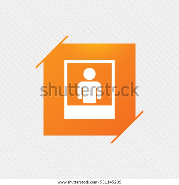 Photo Frame Template Human Selfie Sign Stock Vector (Royalty Free ...
