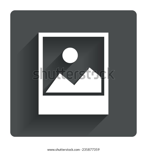 Photo Frame Template Landscape Sign Icon Stock Vector (Royalty Free ...