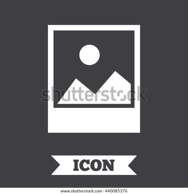 Photo Frame Template Landscape Sign Icon Stock Vector (Royalty Free ...