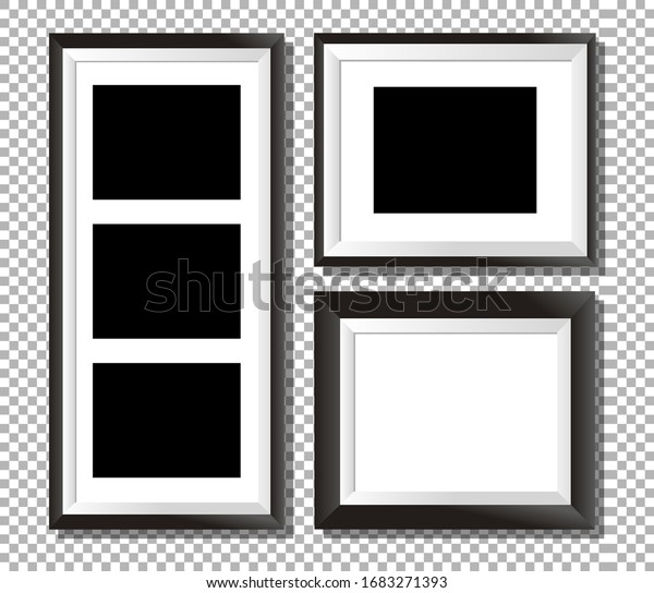 Photo Frame Template On Transparent Background Stock Vector (Royalty ...